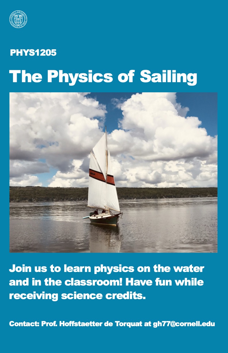 PHYS 1205: The Physics of Sailing | Cornell Laboratory for Accelerator ...